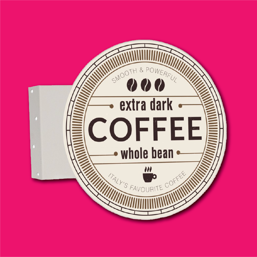 Round Projecting Sign – Dacentprint.ie